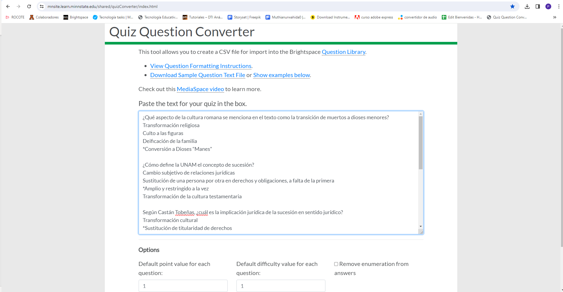 ¿Cómo cargar mis preguntas de manera masiva a Brightspace? – DTTD